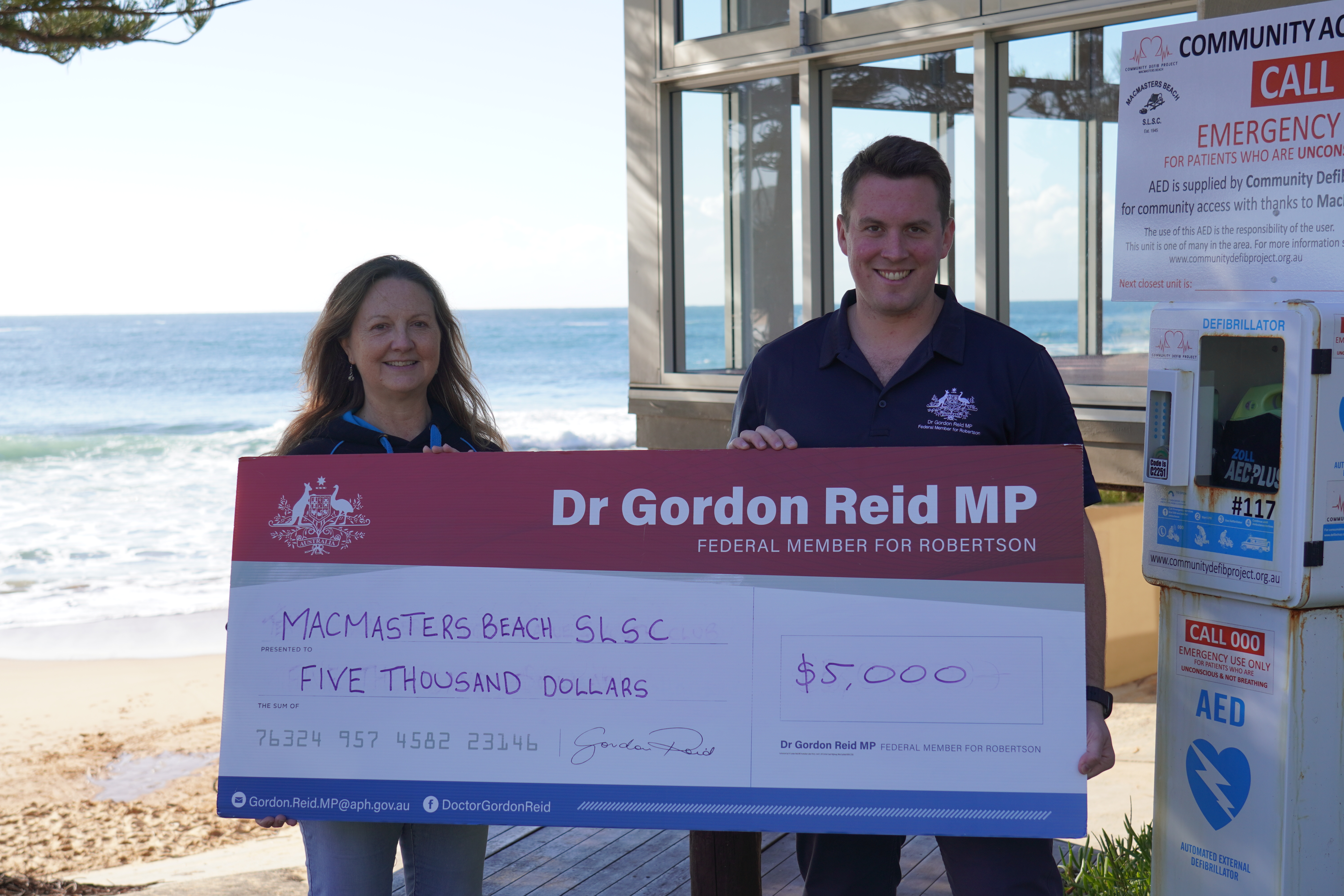 MACMASTERS BEACH SLSC RECEIVES SUPPORT